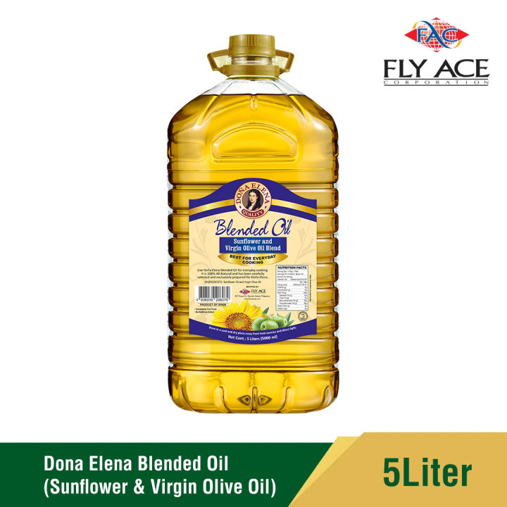 Doña Elena Blended Oil 5L (Sunflower & Virgin Olive Oil Blend) | Lazada PH