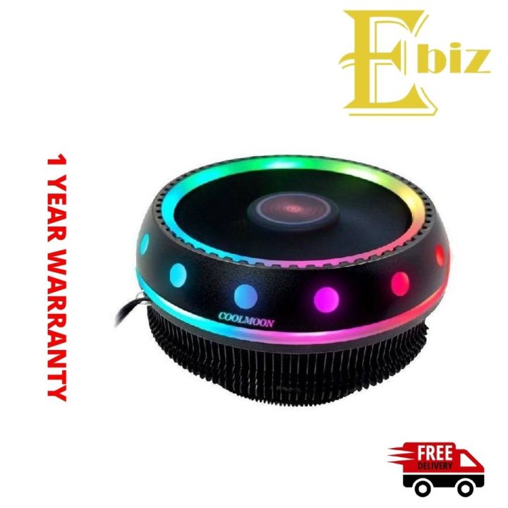 COOLMOON UFO X STATIC RGB CPU COOLER FOR INTEL | AMD | Lazada