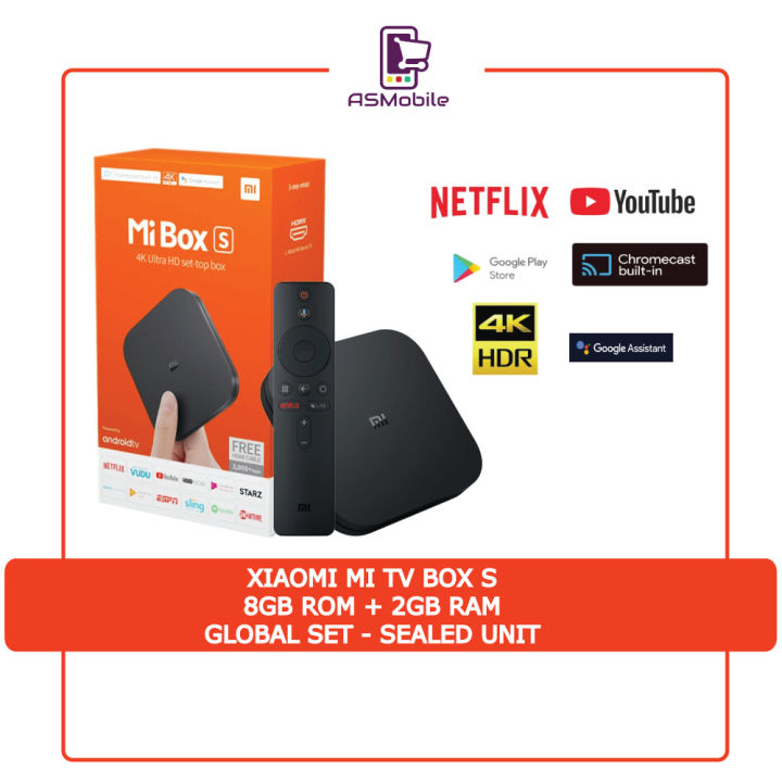 XIAOMI MI BOX S [4K Ultra HD Supports, Built-in Google Play, Youtube ...