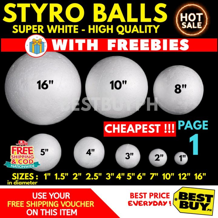 STYRO BALLS [PAGE1] [MANY SIZES] | Lazada PH