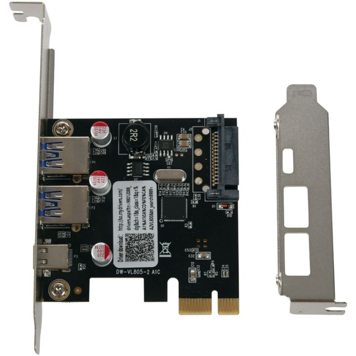 Usb 3.1 Type C Pcie Expansion Card Pci-E To 1 Type C And 2 Type A 3.0 ...