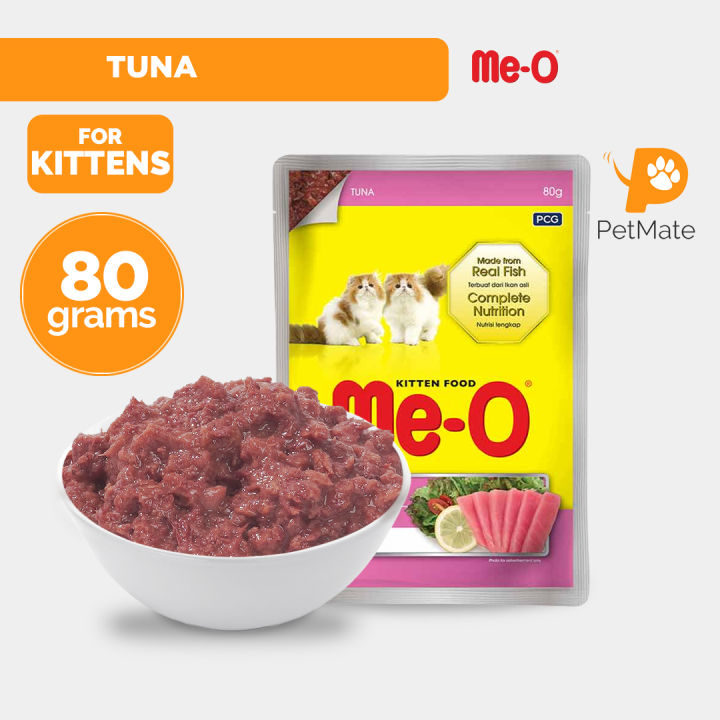 Me-O Kitten Wet Food Pouch Tuna in Jelly 80g - PetMate foods fish ...