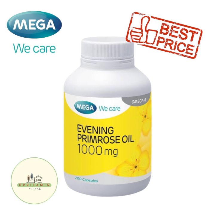 MEGA Evening Primrose Oil อีฟนิ่งพริมโรส ลดอาการปจด บำรุงผิวให้ชุ่มชื้น ...