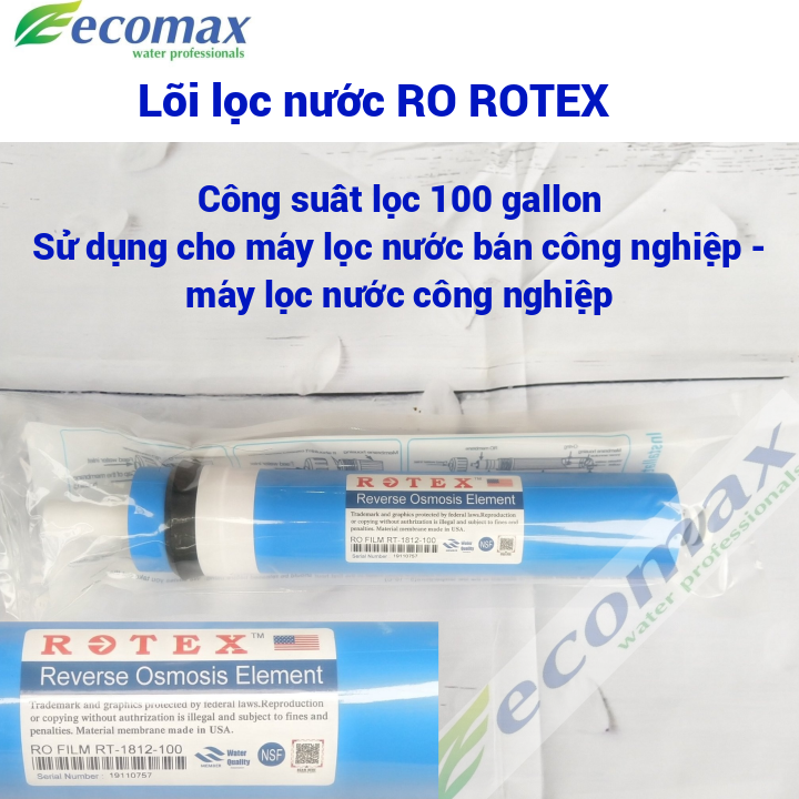 màng lọc nước rotex 100 gallon - màng lọc nước ro máy lọc nước bán công ...