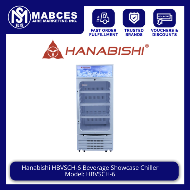 Hanabishi HBVSCH-6 Beverage Showcase Chiller | Lazada PH