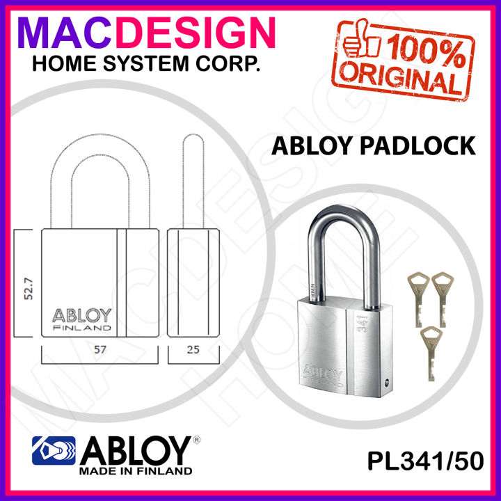 Abloy padlock 341/50 Original Made in Finland (the number of key ...