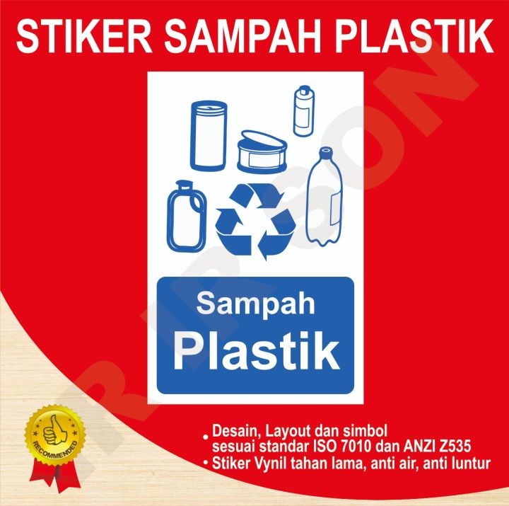 STIKER SAMPAH PLASTIK SAFETY SIGN K3 ISO ANSI | Lazada Indonesia