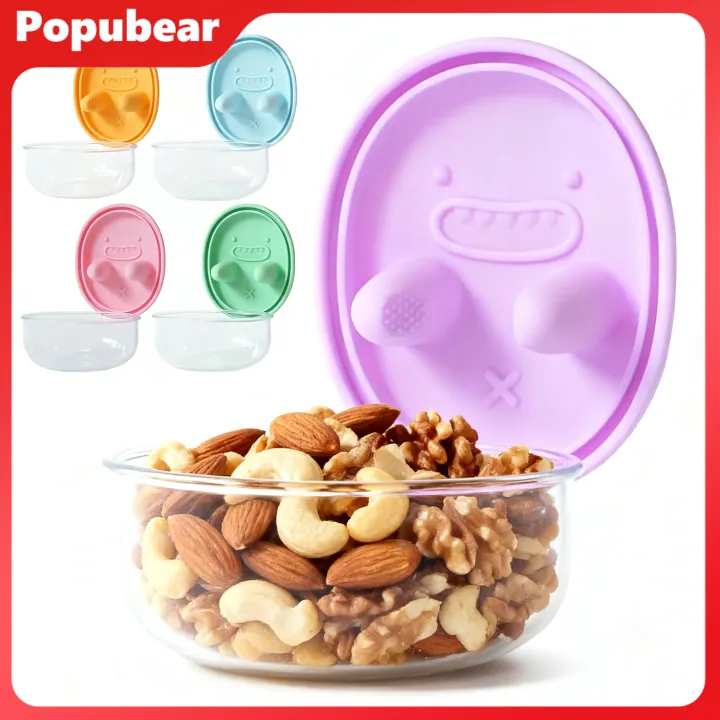 Leak-Proof Snack Box with Silicone Cover Portable Finger Guard Design ...