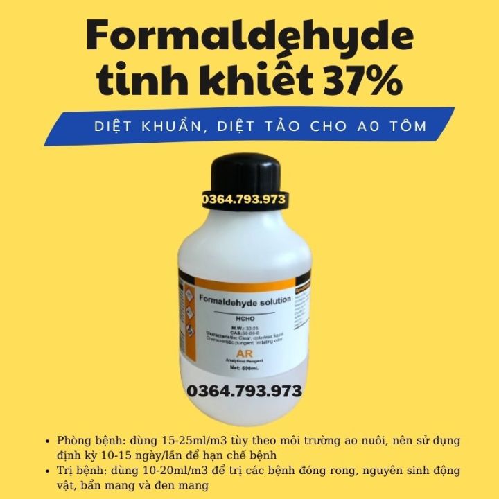 Formaldehyde (Formol, Formalin) HCHO 37-40% chai 500ml, FM | Lazada.vn