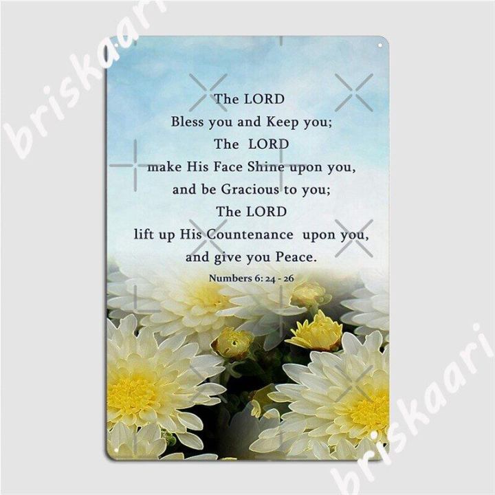Gods Blessing Prayer Aaronic Blessing Bible Verse Numbers 6 Metal Signs ...