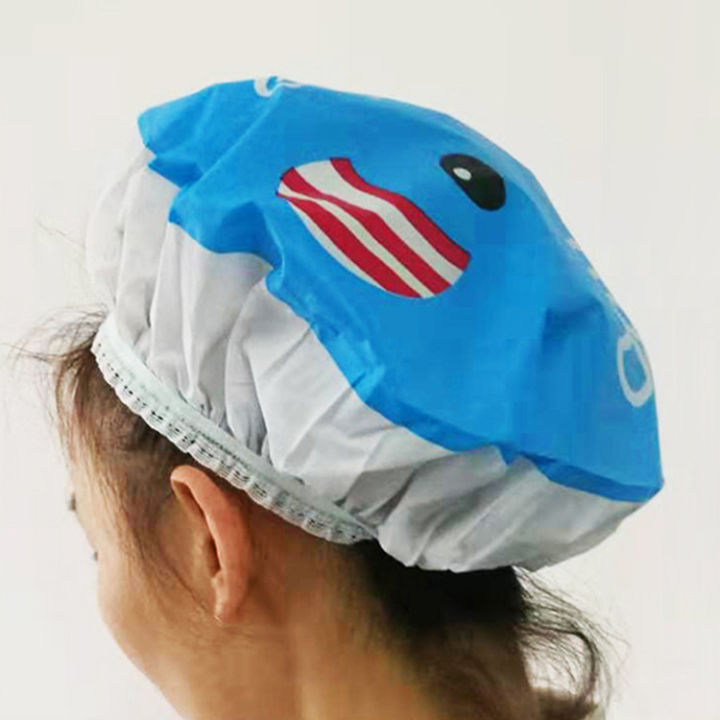 Woman Cute Cartoon Shower Cap Bath Cap Saloon Cap 女士可爱卡通洗澡浴帽 1pc | Lazada