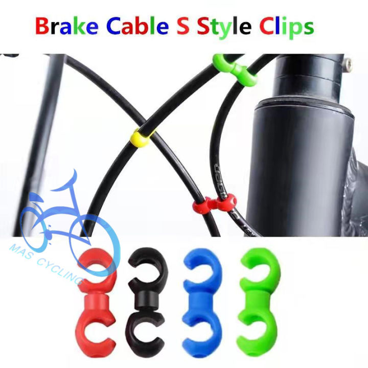 MasCycling 10 Pcs Bicycle MTB Brake Cable S Style Clips Buckle Hose ...