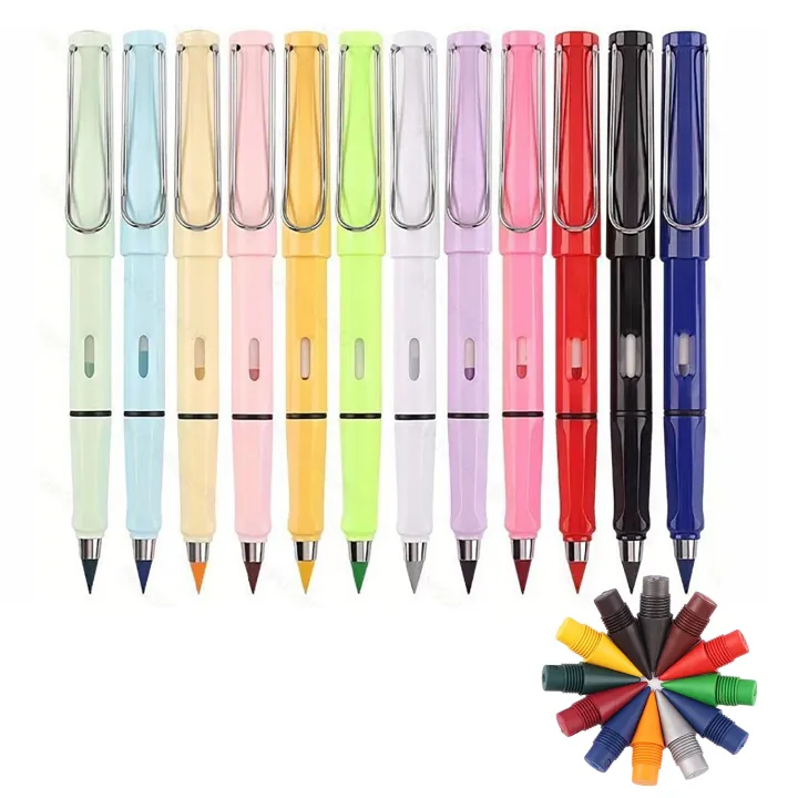 Cerdars Student Stationery Supply Ergonomic Pencil 12 Pcs Inkless ...