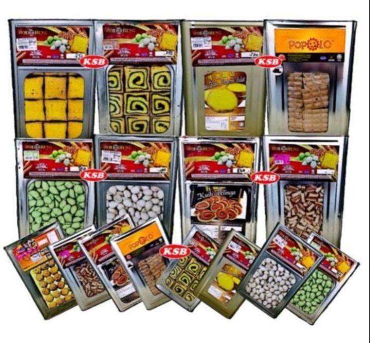 【Tin】Biskut Roti Kok Majerin/Coklat Roll/Telinga/Mini Burger/Kuih ...