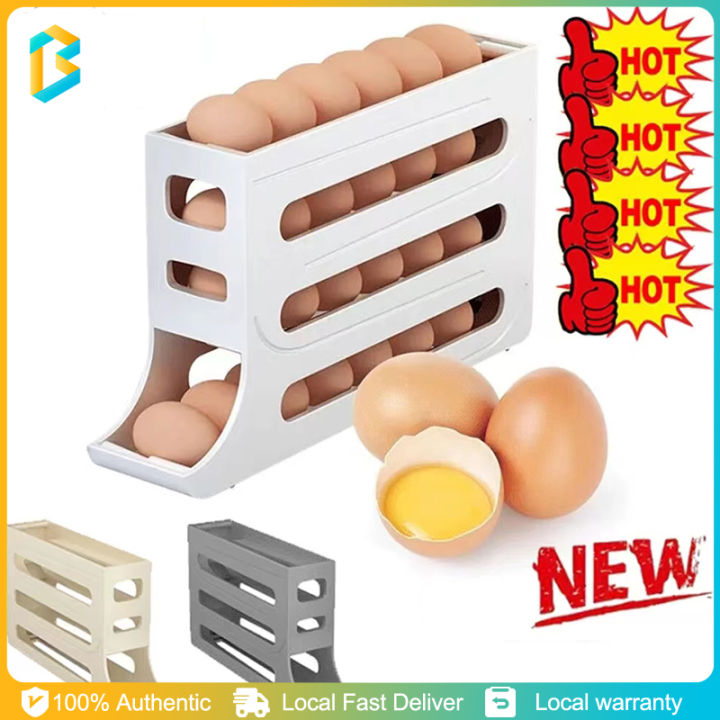 Four-layer Refrigerator Egg Storage Box Kitchen Egg Box Storage Egg Box ...