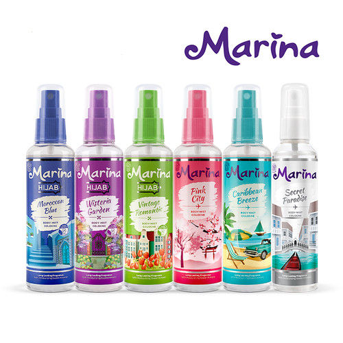 Marina Hijab Body Mist Parfume Cologne Fragance 100ml - Minyak Wangi ...