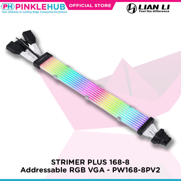 PinkleHub | LIAN LI STRIMER PLUS 168-8 Addressable RGB VGA power cable PW168-8PV2 ---- Strimer ...