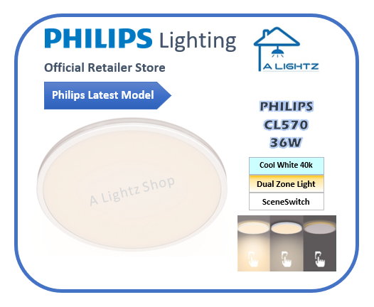 Philips Ozziet CL570 LED 36W 4000K Cool White Ceiling Light | Lazada ...