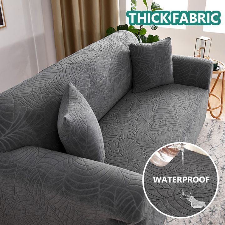 【NEW】High Grade Leaf Pattern Thick Sofa Cover 1 2 3 4 Seater Sarung ...
