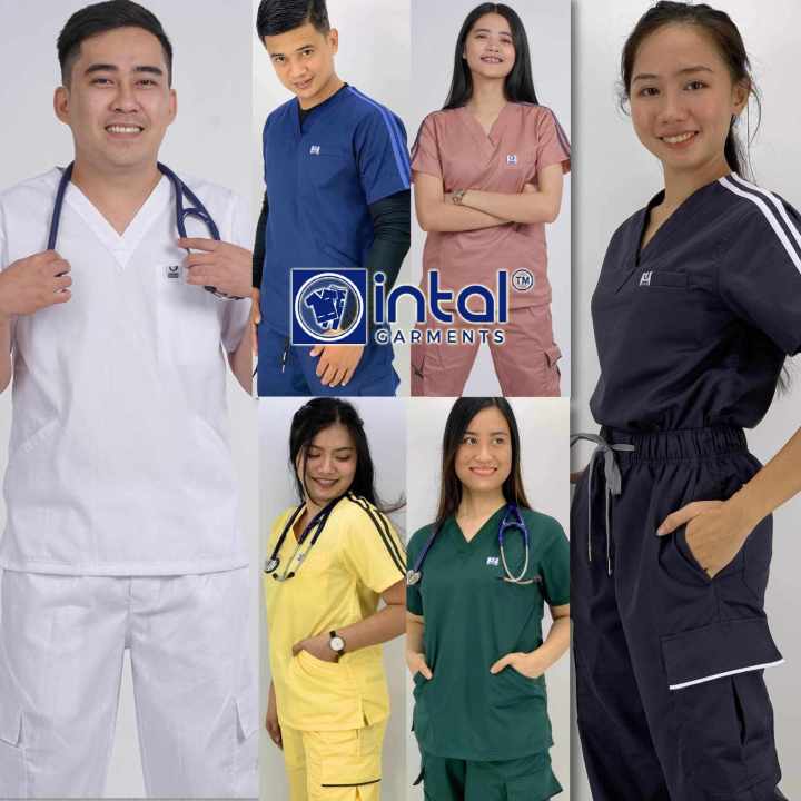 Intal Scrub Suit 031b Cargo 6 Pocket Pants Activewear Unisex Scrubs Premium Quality Scrubsuit