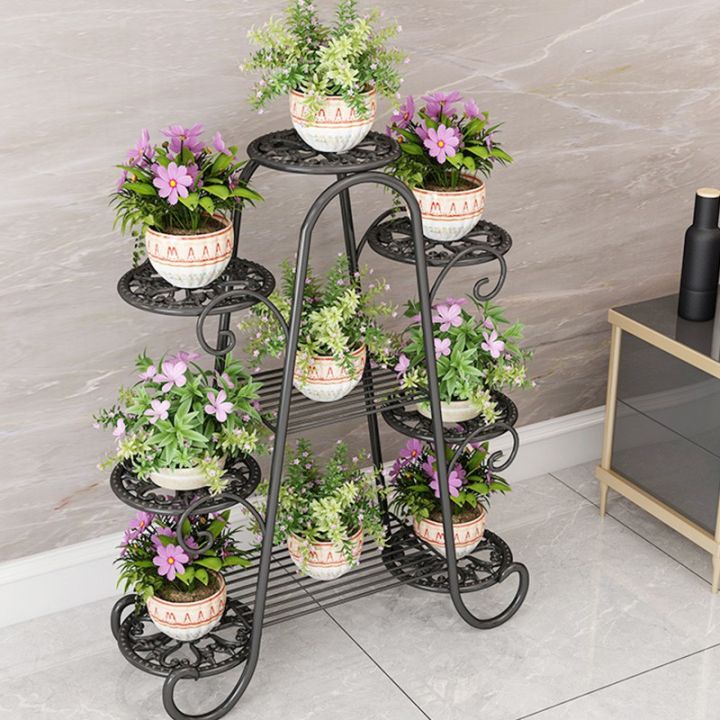 Shiok Living 🚀 9 Layer Flower Rack Stand Garden Balcony Rak Pasu Bunga ...