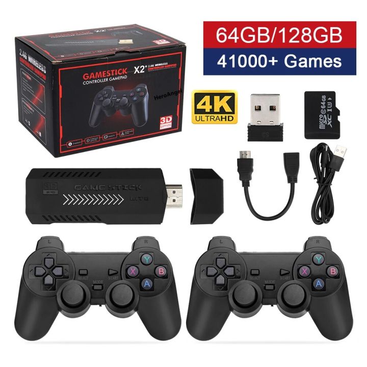 【Sleek】 New X2 Plus Retro Video Game Console 4k Hd Output Gamestick ...