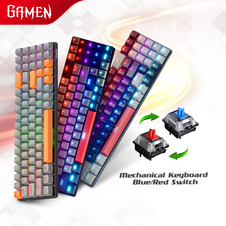 GAMEN Titan Elite Mechanical Pluggable Switch Blue Gaming Keyboard ...
