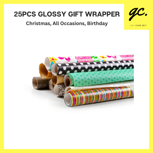 GC 25pcs Glossy Gift Wrapper or Tags (Birthday, Christmas, All ...