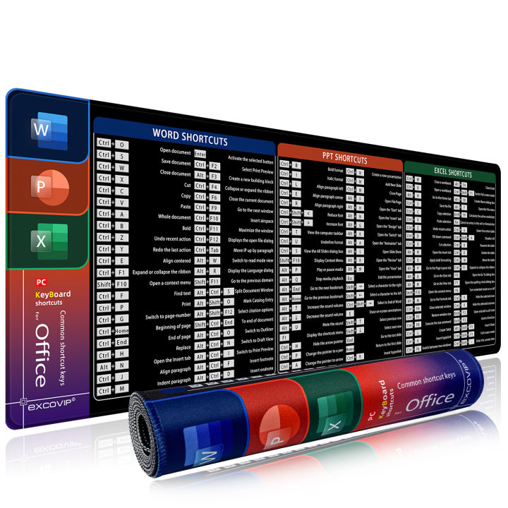 EXCO Office Shortcuts Mouse Pad Large Extended Big Keyboard Mousepad ...