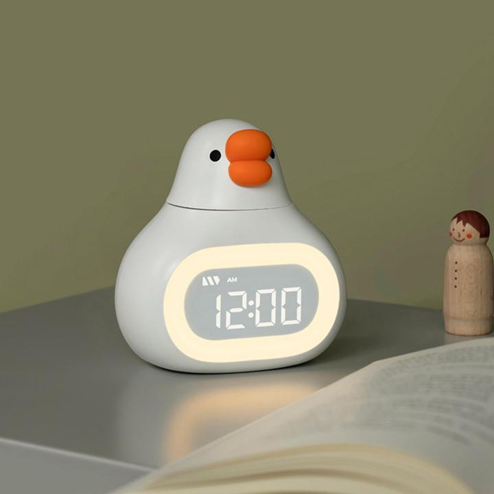 Moon BABY Goose Digital Alarm Clock Kids Wake up Clock USB | Lazada ...