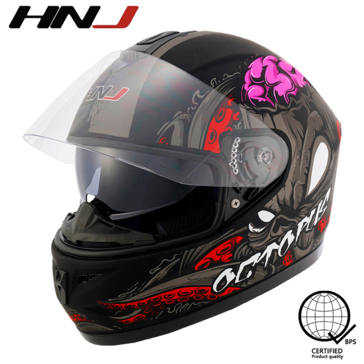 HNJ 988 Motorcycle Full Face helmet original dual visor full face ...