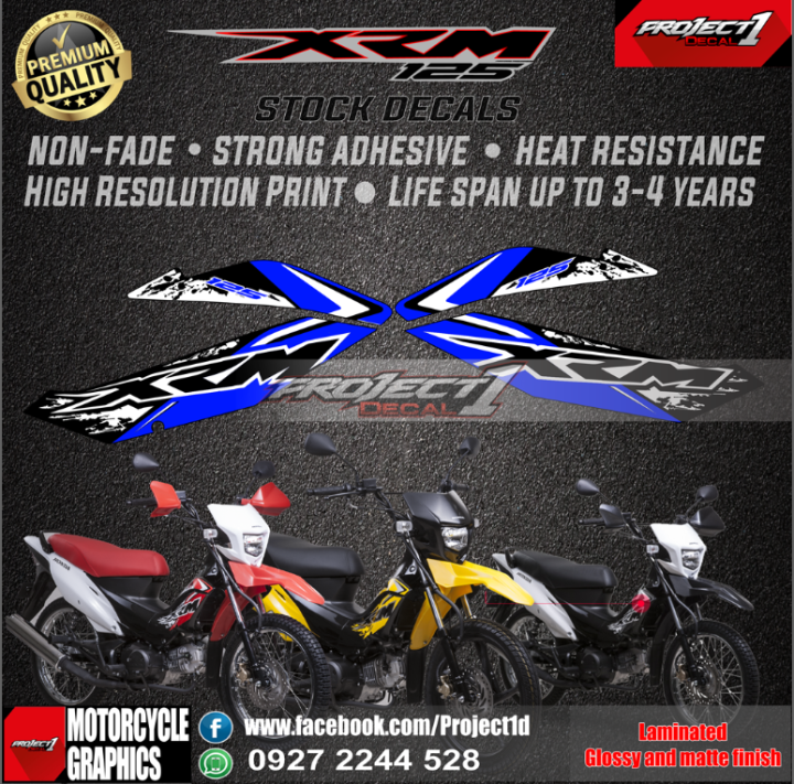 Honda XRM 125 stock decal laminated sticker | Lazada PH