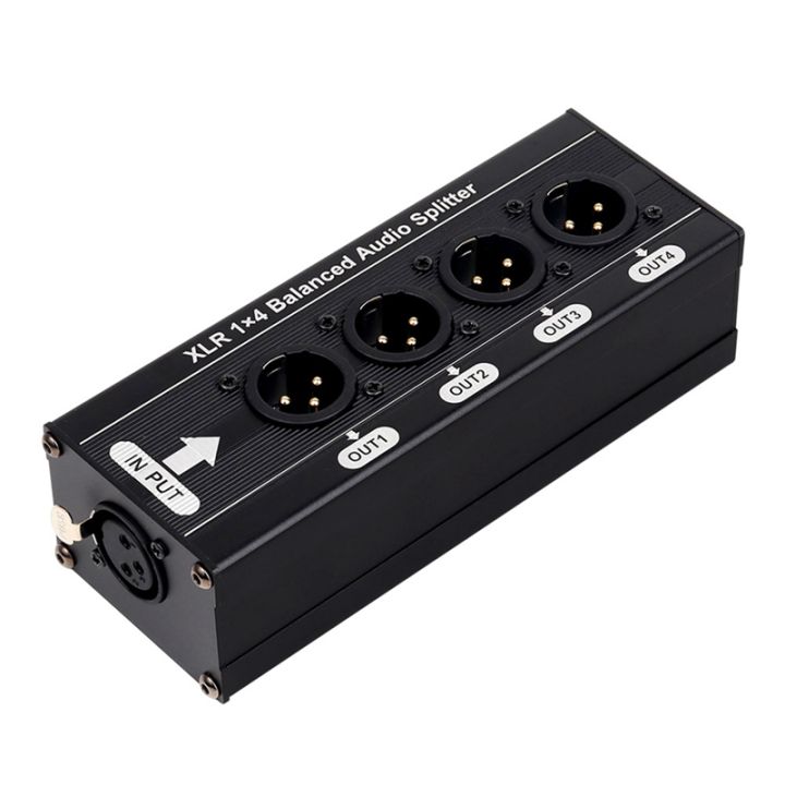 XLR Balanced Audio Splitter 1 in 4 Out 3 Pin XLR Audio Splitter XLR ...
