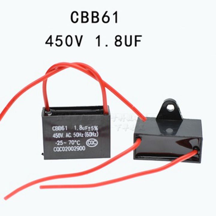 1ชิ้น CBB61 1.8UF 450V พัดลมเก็บประจุวิ่งสตาร์ทมอเตอร์2สาย | Lazada.co.th
