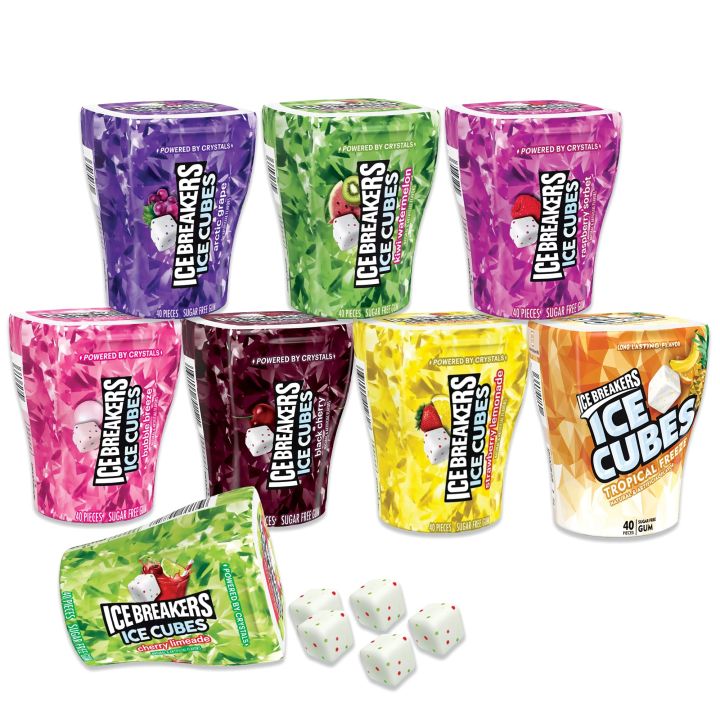 Ice Breakers Sugar Free Gum | Tropical Freeze and Bubble Freeze | 40s ...