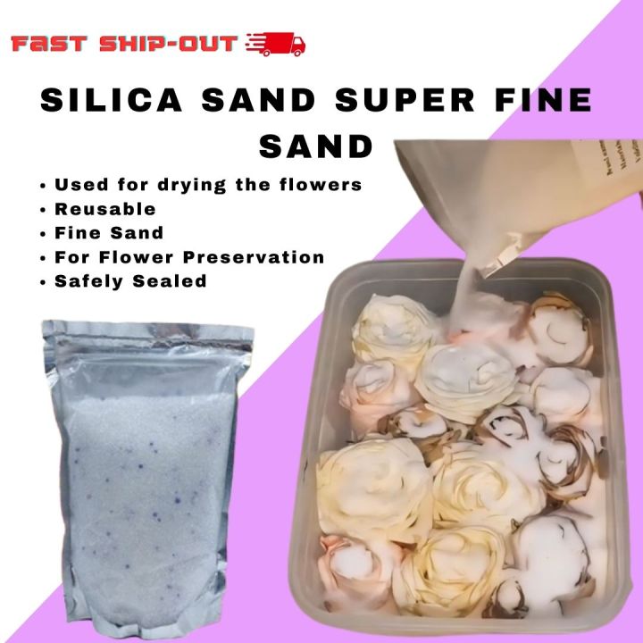 500g Silica Sand (Super Fine) Flower Prevervation Silica Sand Resin ...