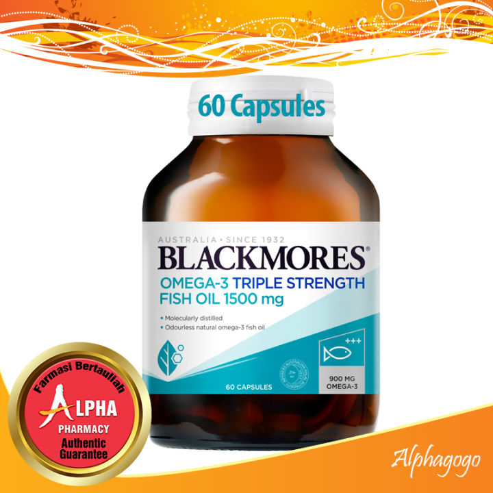 Blackmores Omega-3 Triple Strength Fish Oil 1500mg (60 Capsules) | Lazada