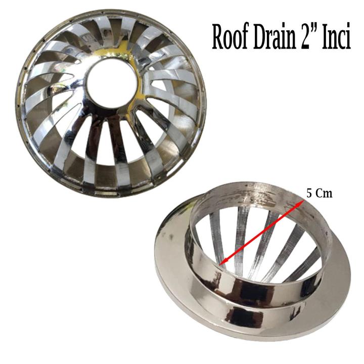 Rm - ROOF DRAIN 2 INCH STAINLESS BAGUS MURAH - SARINGAN ROOF DRAIN ...