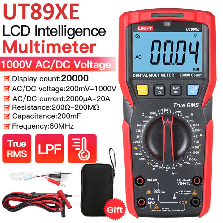 【24 Hours Delivery】UNI-T UT89XD True RMS Digital Multimeter True RMS ...