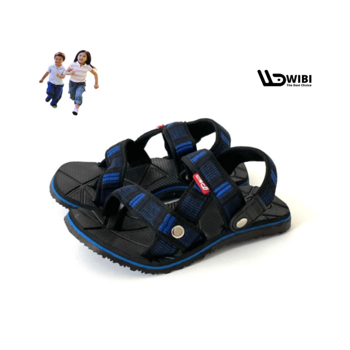 WIBI Sepatu Sandal Gunung Anak Slip On Pria Wanita SW01-02 Biru Umur 6 ...