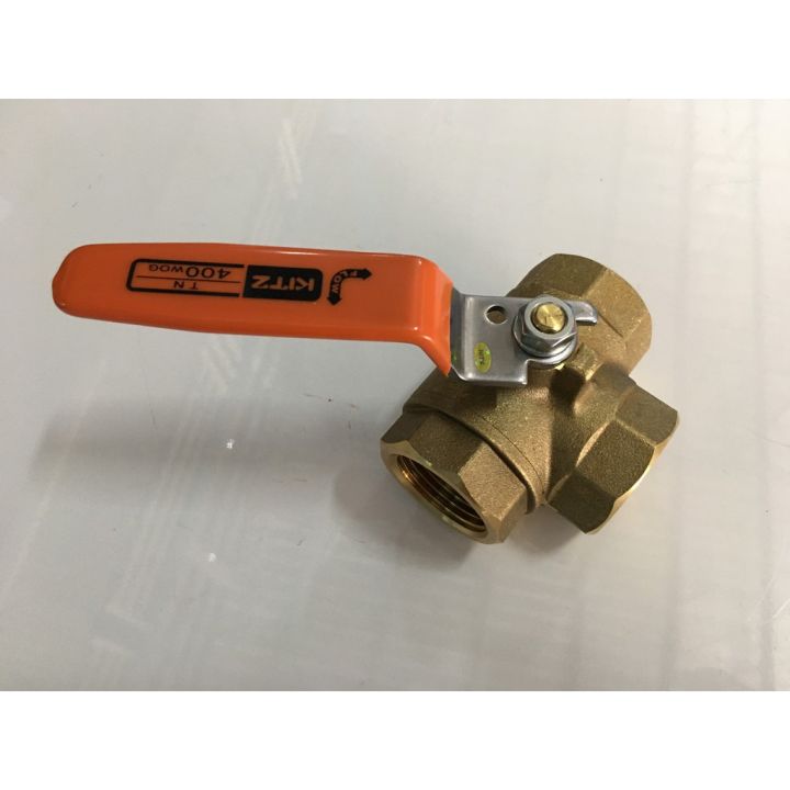 ว้าววว KITZ ballvalve บอลวาล์วสามทางทองเหลือง KITZ TN (3-WAY BRASS BALL ...