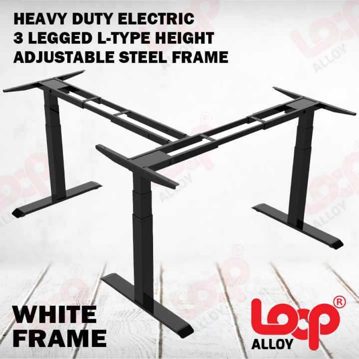 Three-Legged Height Adjustable Table Frame for L-Shape Tabletop | Lazada PH