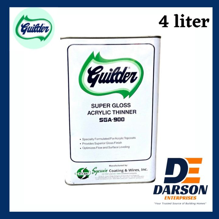 GUILDER SUPER GLOSS ACRYLIC THINNER 4L | Lazada PH
