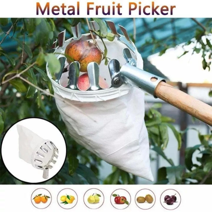 (( Fruit Picker Head )) ~~~~ Basket Portable Fruits Catcher For Harvest ...