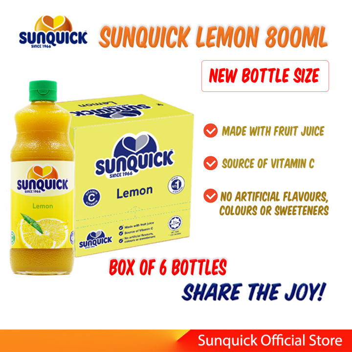 Sunquick Lemon Juice Concentrate 800ml Box Of 6 Bottles | Lazada PH