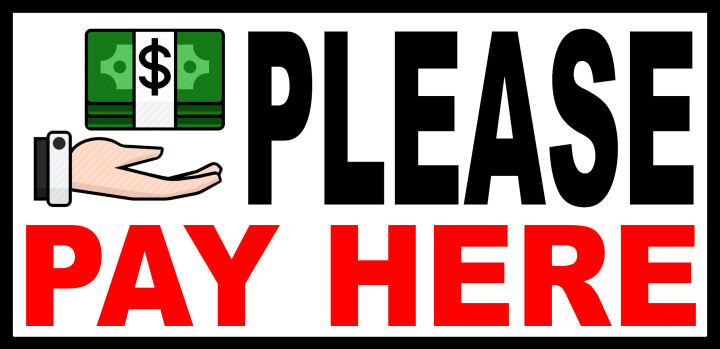 PLEASE PAY HERE SIGNAGE PVC TYPE WATERPROOF AND NON-FADING | Lazada PH