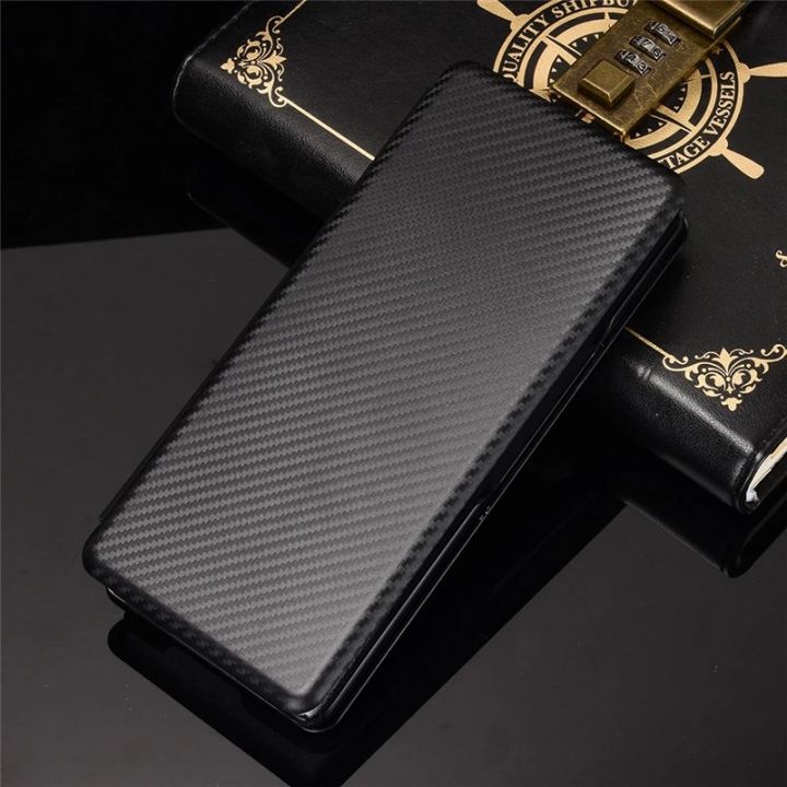 2022 For Asus ROG Phone 3 Strix Luxury Flip Carbon Fiber Skin Magnetic ...