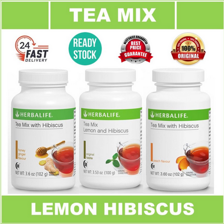 Herbalife Tea mix Lemon & Hibiscus TeaMix 102g (ORIGINAL / HONEY GINGER ...