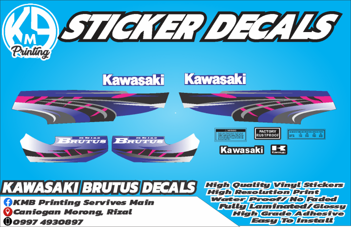 Kawasaki Brutus Sticker Decals | Lazada PH