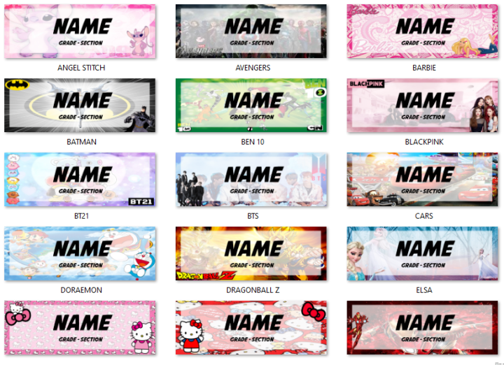 NAME TAG CUSTOMIZE/PERSONALIZE (BACK TO SCHOOL) WITH RANDOM LACE 2 ...